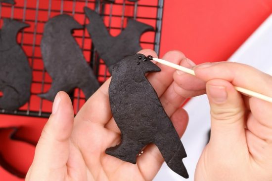 THREE-EYED RAVEN CHOCOLATE CUT-OUT COOKIES Dessert Mad in Crafts