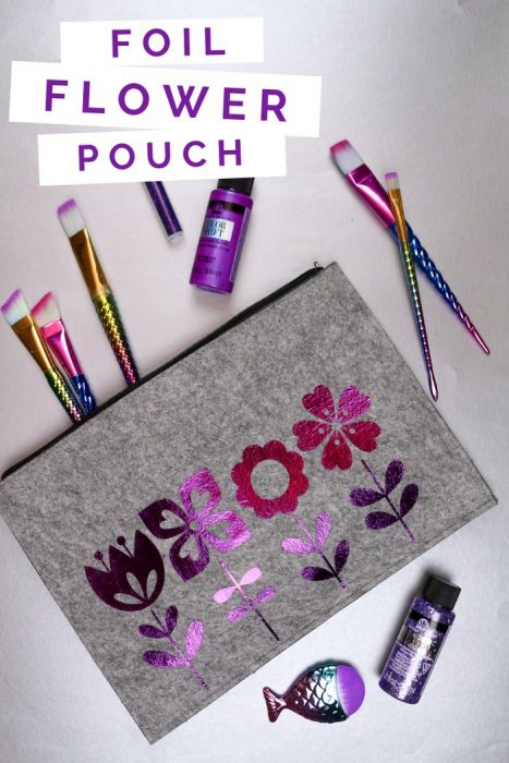 FOIL FLOWER ZIPPER POUCH Crafts Mad in Crafts