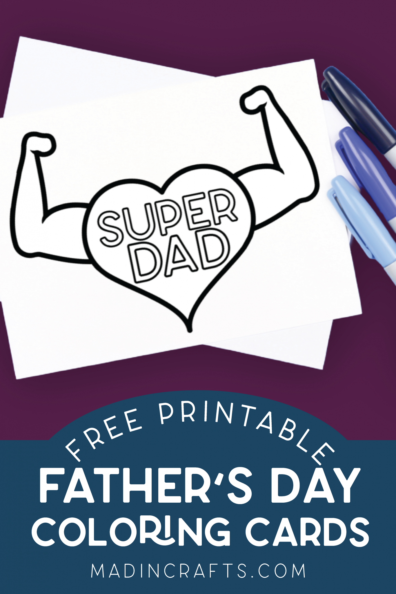 COLORING PAGE FATHER'S DAY CARDS Crafts Mad in Crafts