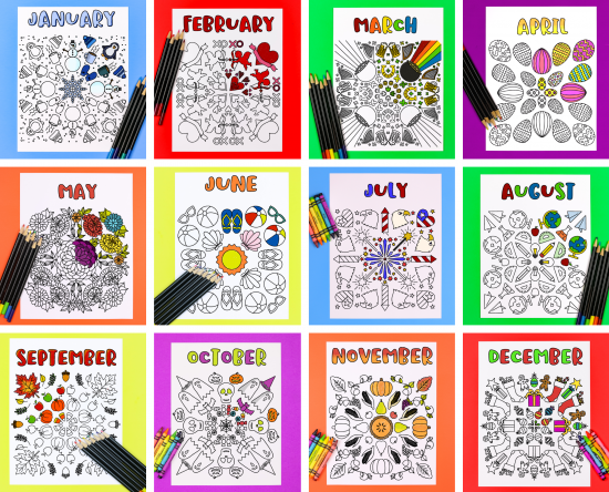 FREE WINTER COLORING PAGE DOWNLOAD Crafts Mad in Crafts