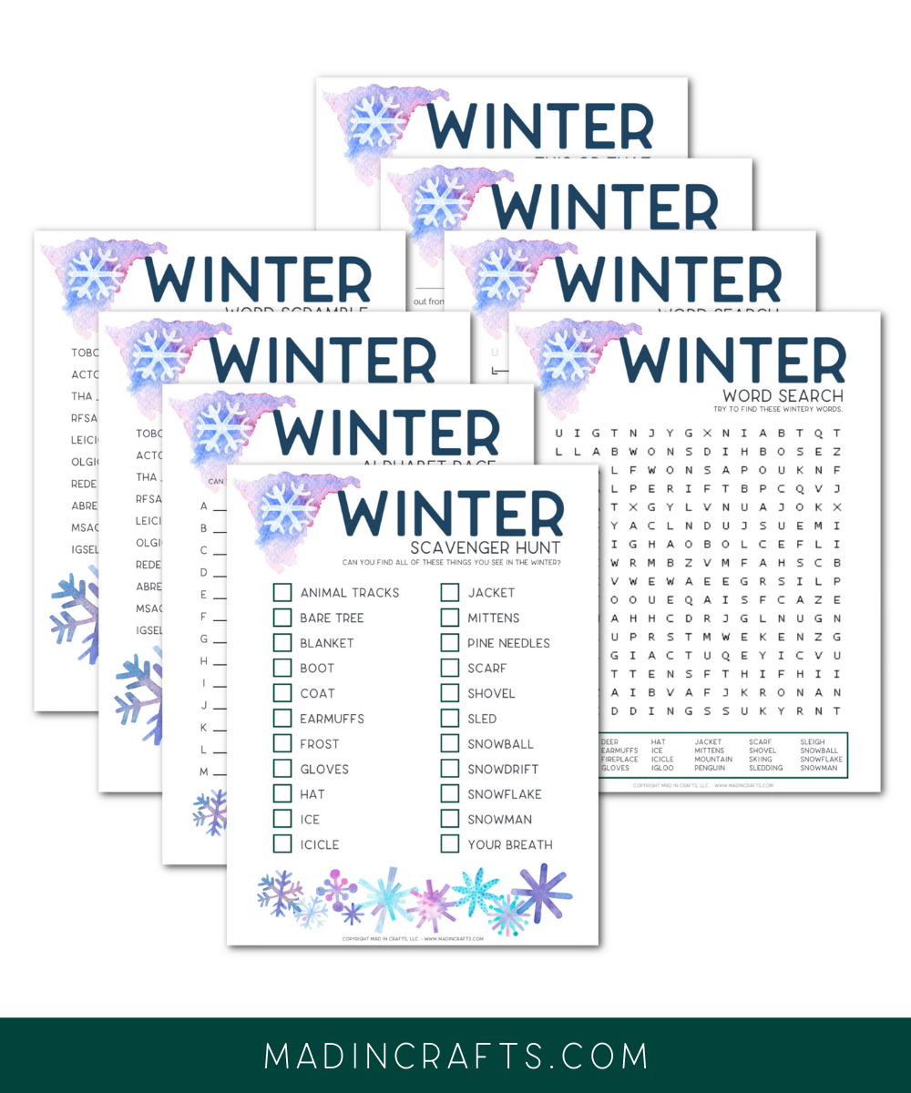 PRINTABLE WINTER MAD LIBS Crafts Mad in Crafts