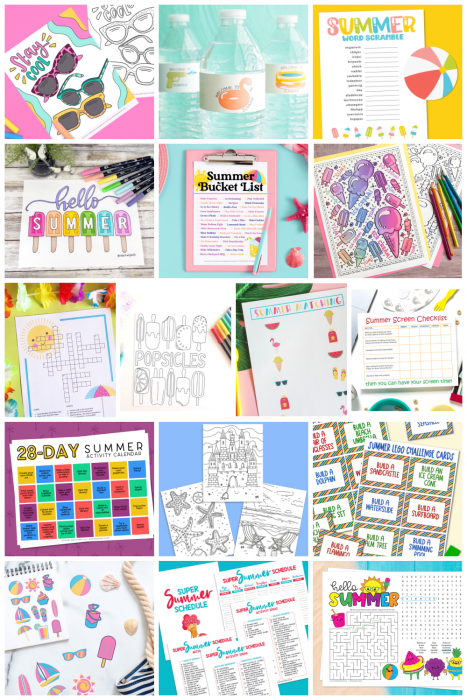 28 DAY SUMMER ACTIVITY CALENDAR Crafts Mad in Crafts
