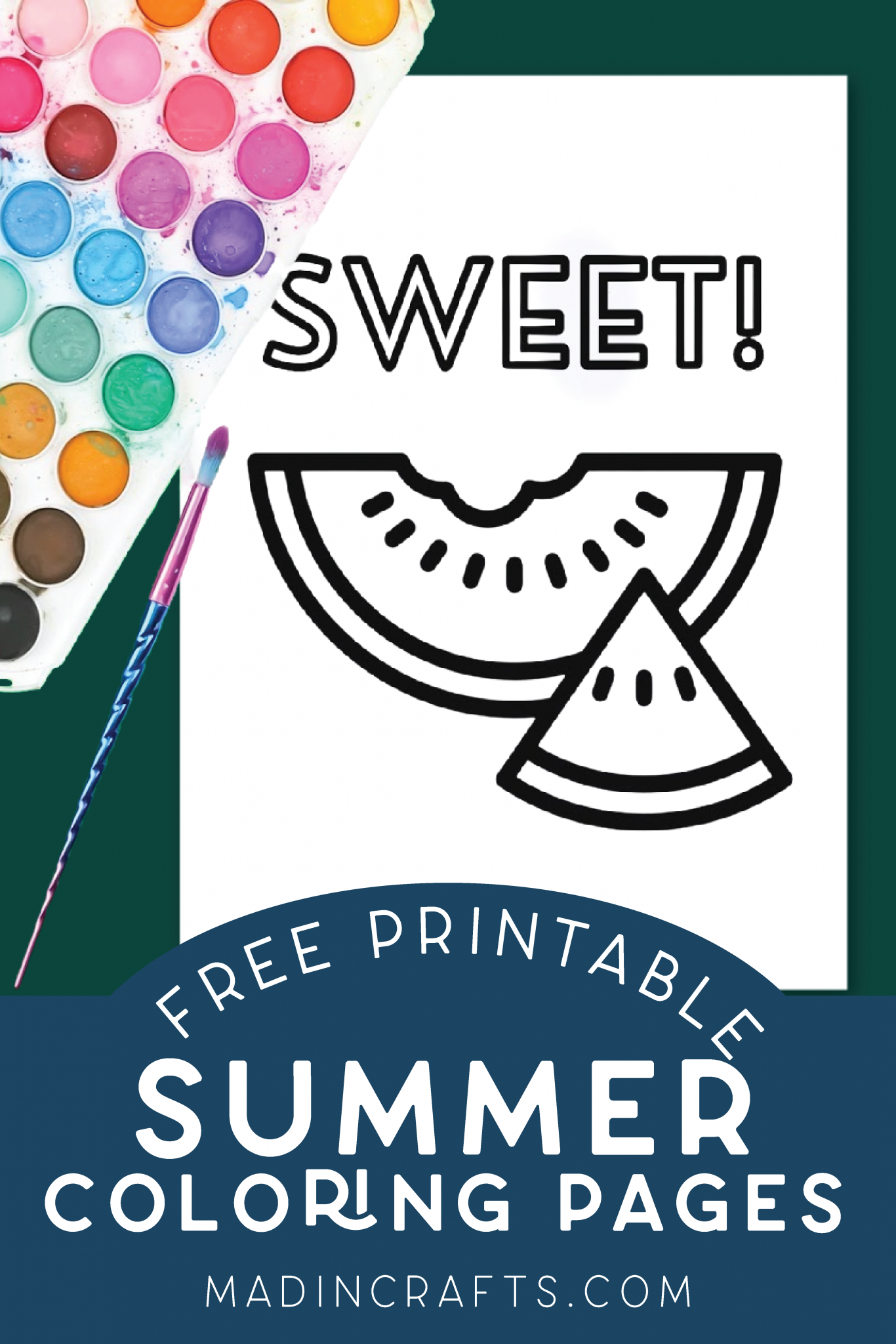 PRINTABLE SUMMER COLORING PAGES FOR YOUNG KIDS Crafts Mad in Crafts