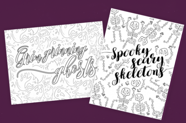 FREE GHOST & SKELETON COLORING PAGES FOR HALLOWEEN Crafts Mad in Crafts