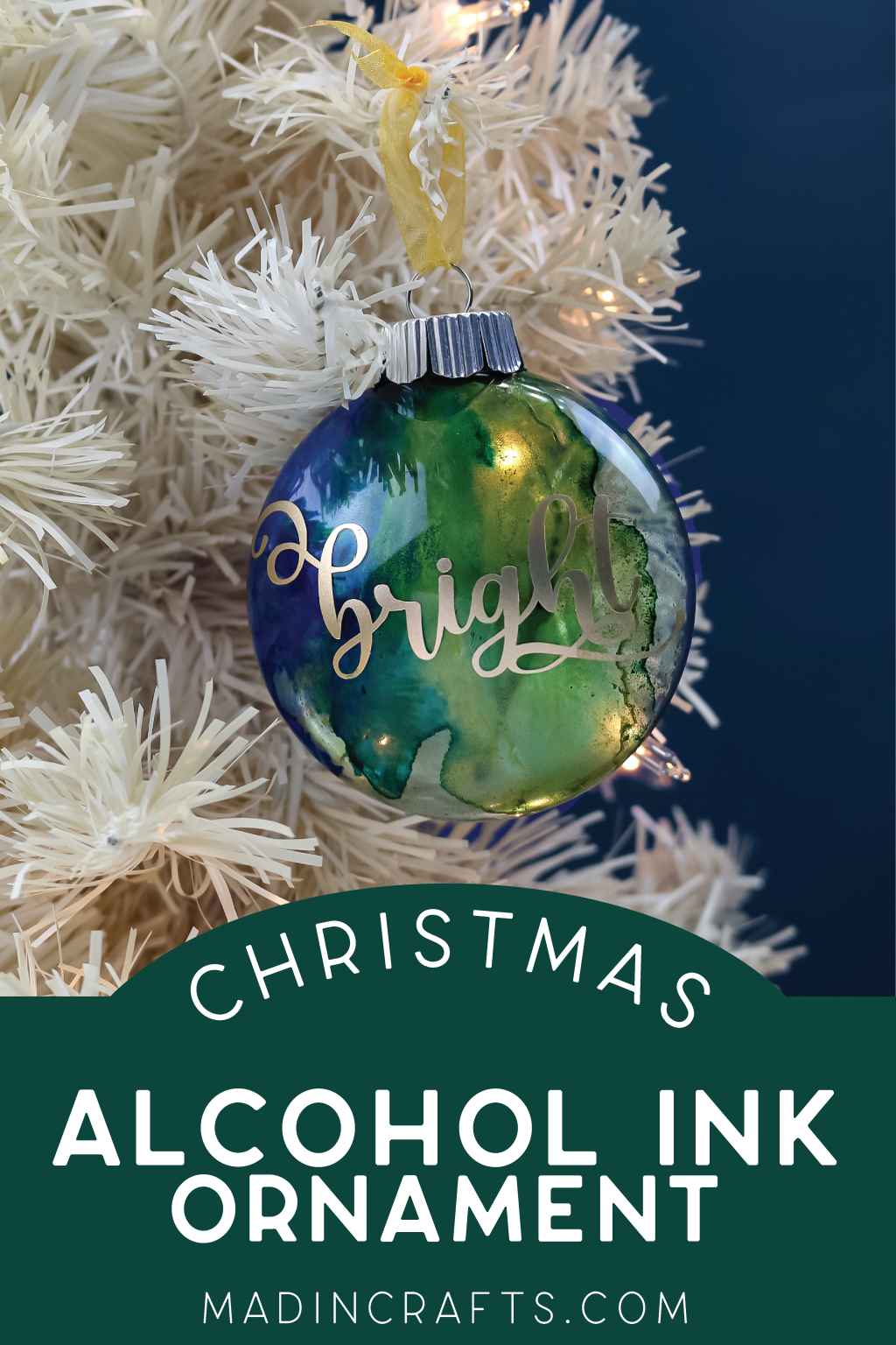 MARBLED ALCOHOL INK CHRISTMAS ORNAMENT Christmas Mad in Crafts
