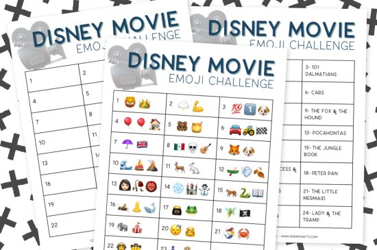 FREE DISNEY MOVIE EMOJI GAME Printables Mad in Crafts
