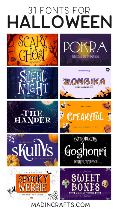 31 SPOOKY FONTS FOR HALLOWEEN Crafts Mad in Crafts