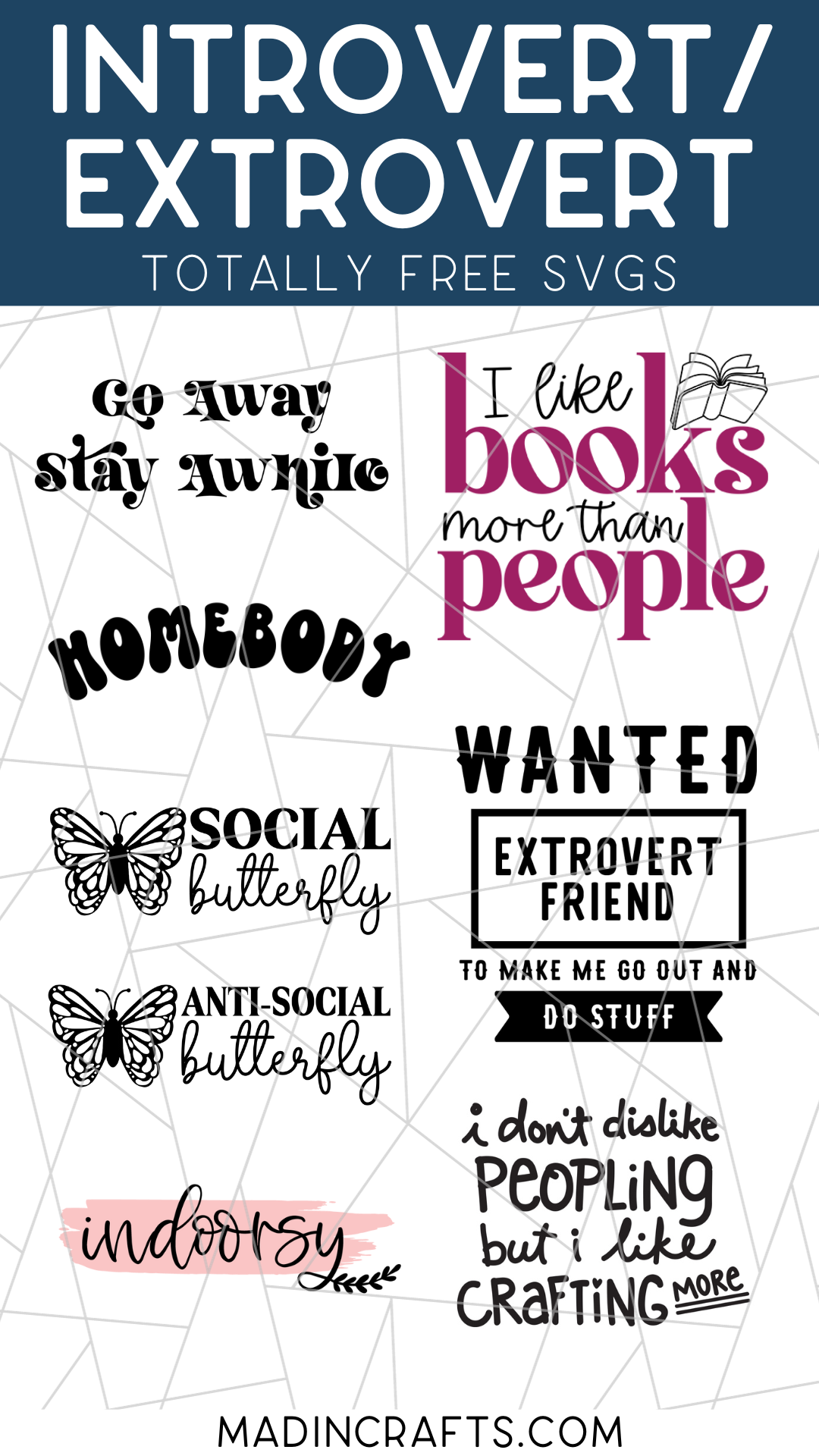INTROVERT AND EXTROVERT SVG FILES Crafts Mad in Crafts