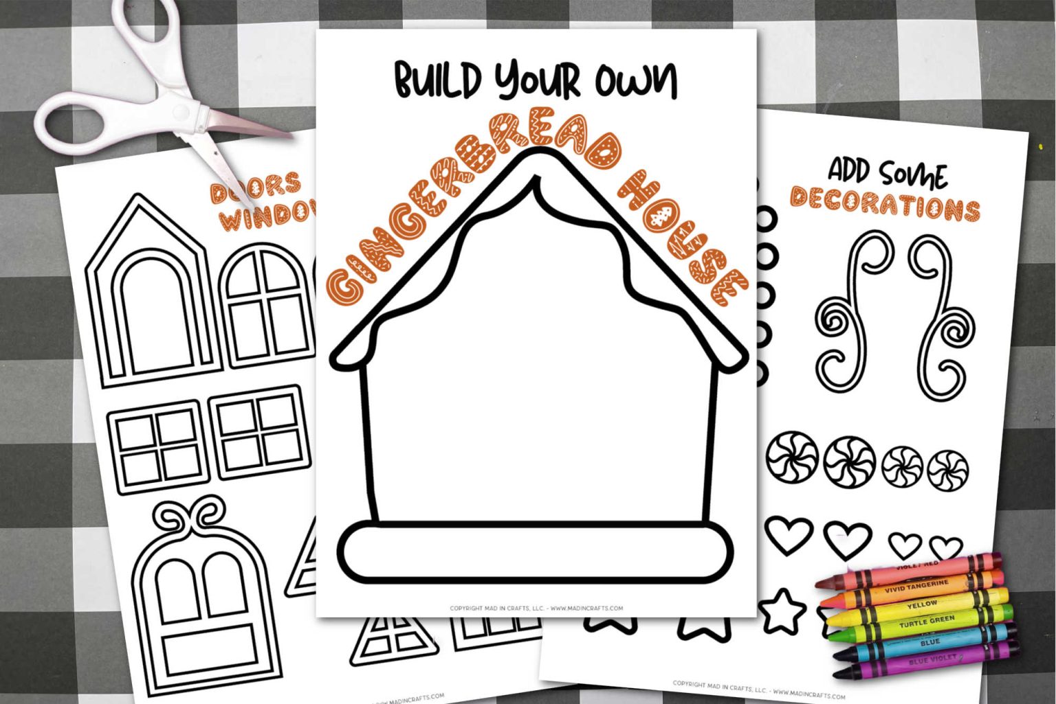 BUILD YOUR OWN GINGERBREAD HOUSE PRINTABLE Crafts Mad in Crafts