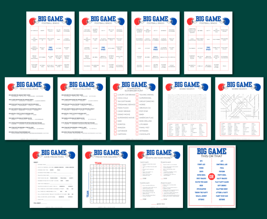 EDITABLE FOOTBALL SQUARES PRINTABLE (AND MORE!) Crafts Mad in Crafts